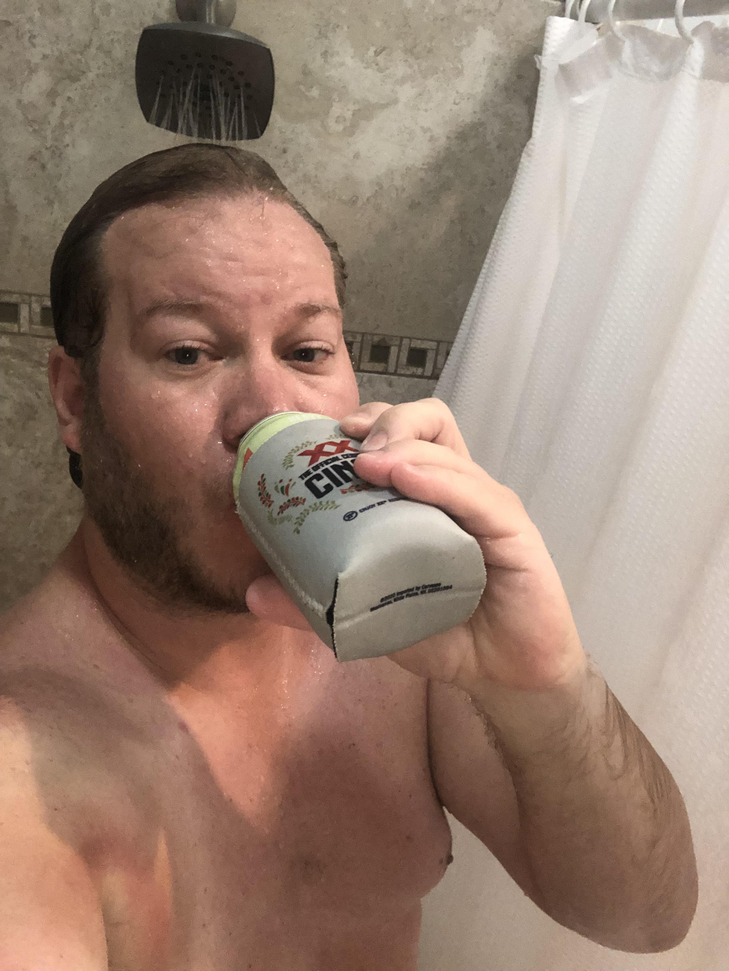 When on vacation shower beers are necessary. | Scrolller