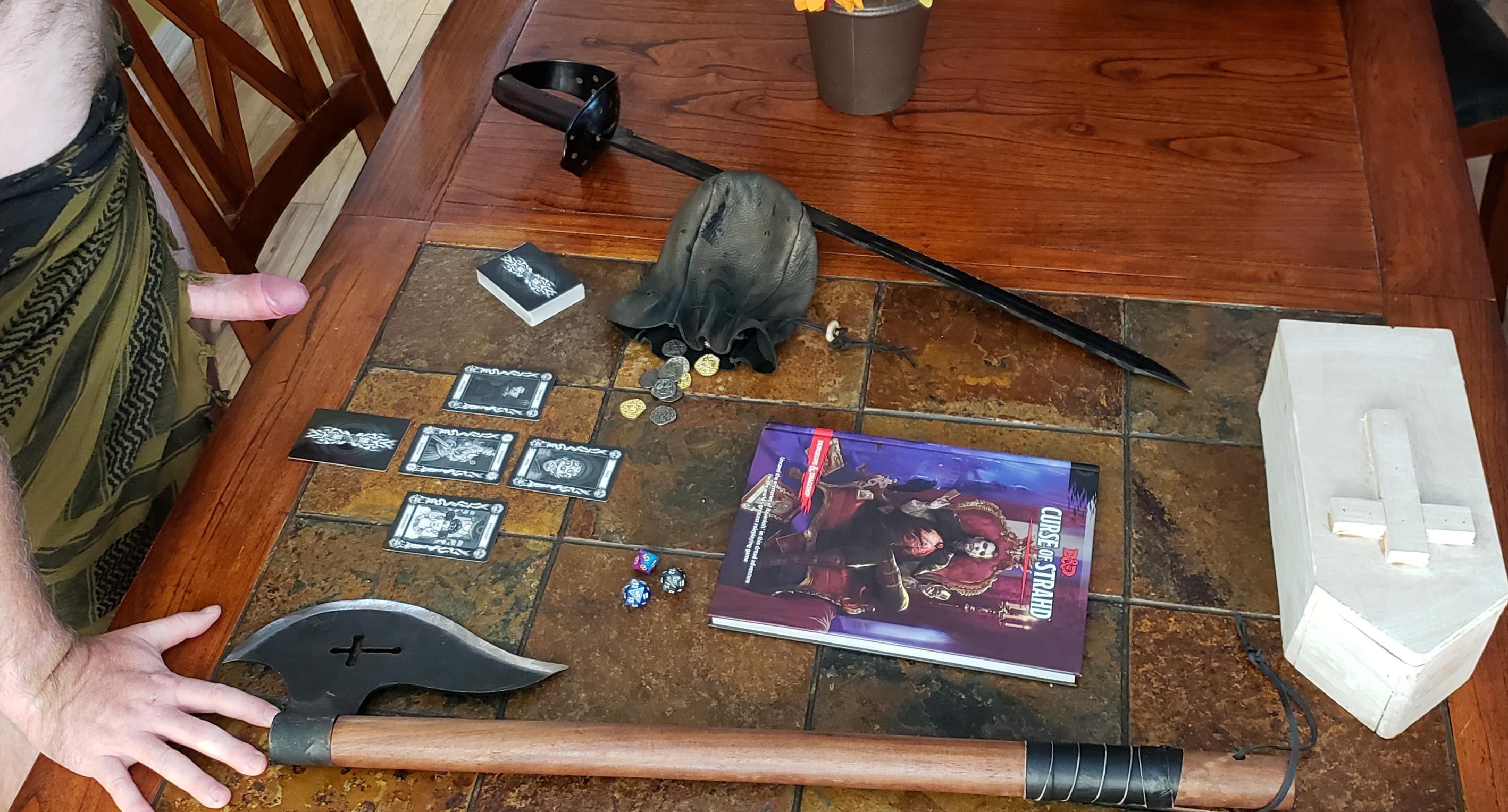 When searching for the Devil Strahd, one must be of pure soul, and carry a big..... weapon ...