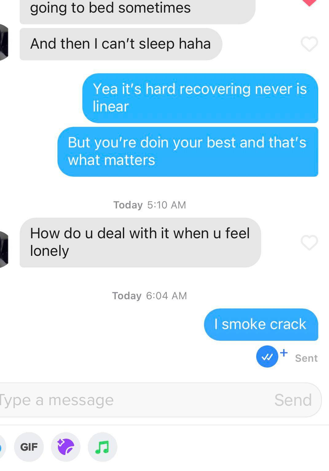 When therapy is expensive, so you just swipey swipe your problems away | Scrolller