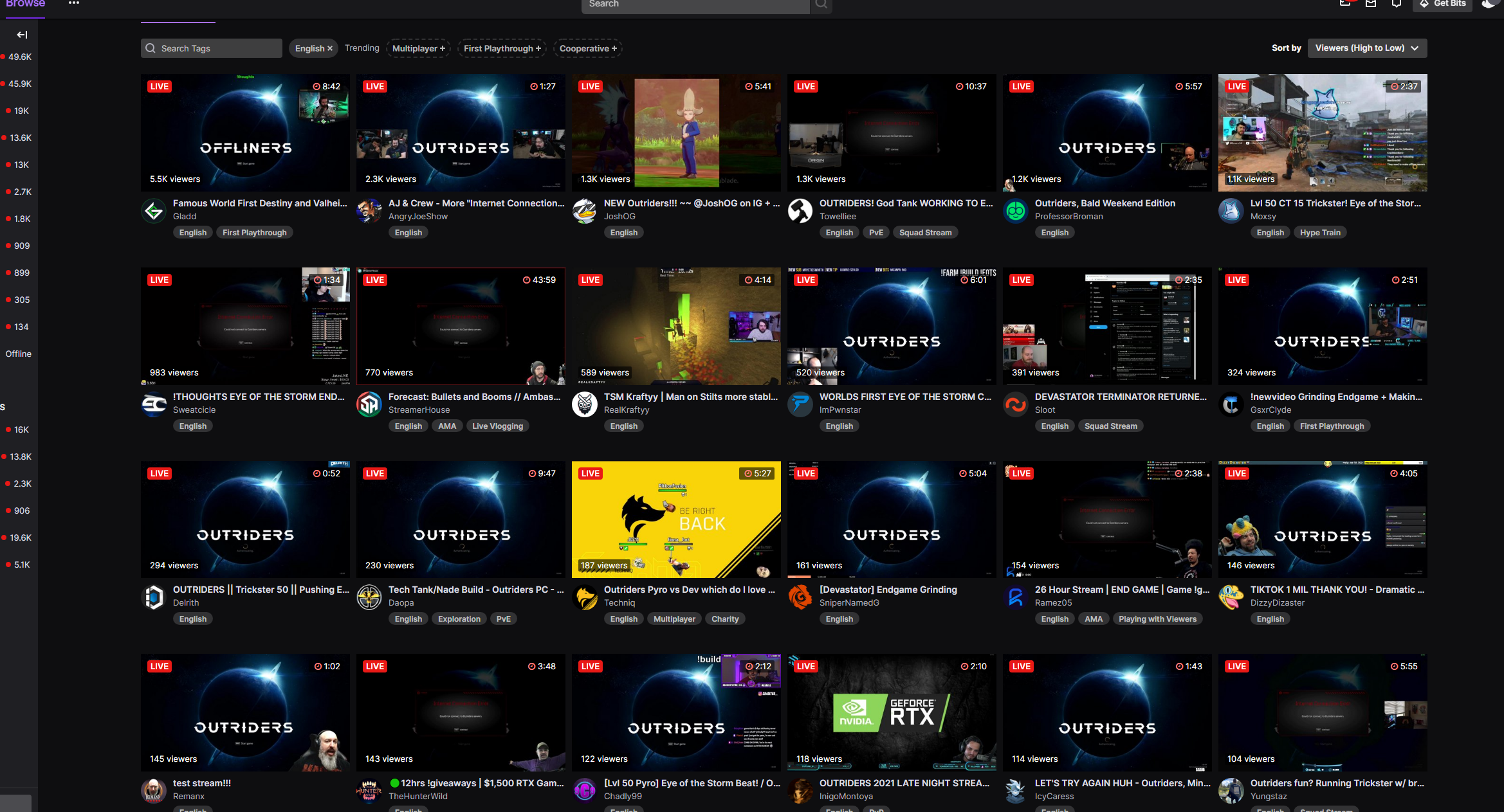 When you got disconnected and open Twitch | Scrolller