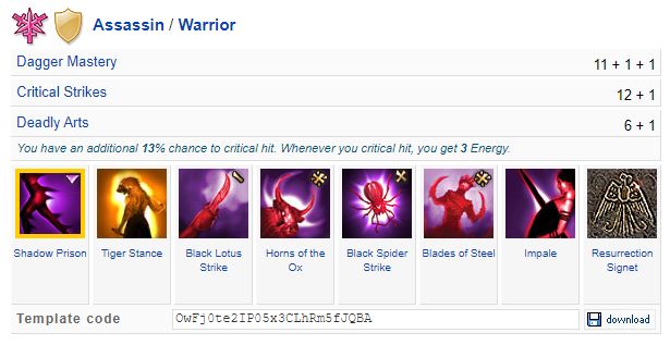 Who remembers the A/W Shadow Prison Assassin? | Scrolller