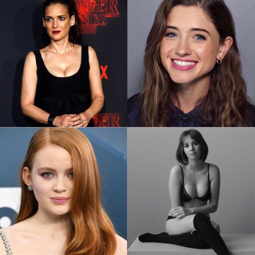 Who would make up your Stranger Things threesome? Winona Ryder, Natalia Dyer, Sadie Sink, Maya ...