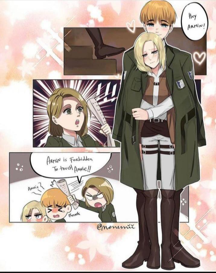 Wholesome Armin annie fan art they look so cute ️ {credits to @nonemii in Insta}. | Scrolller