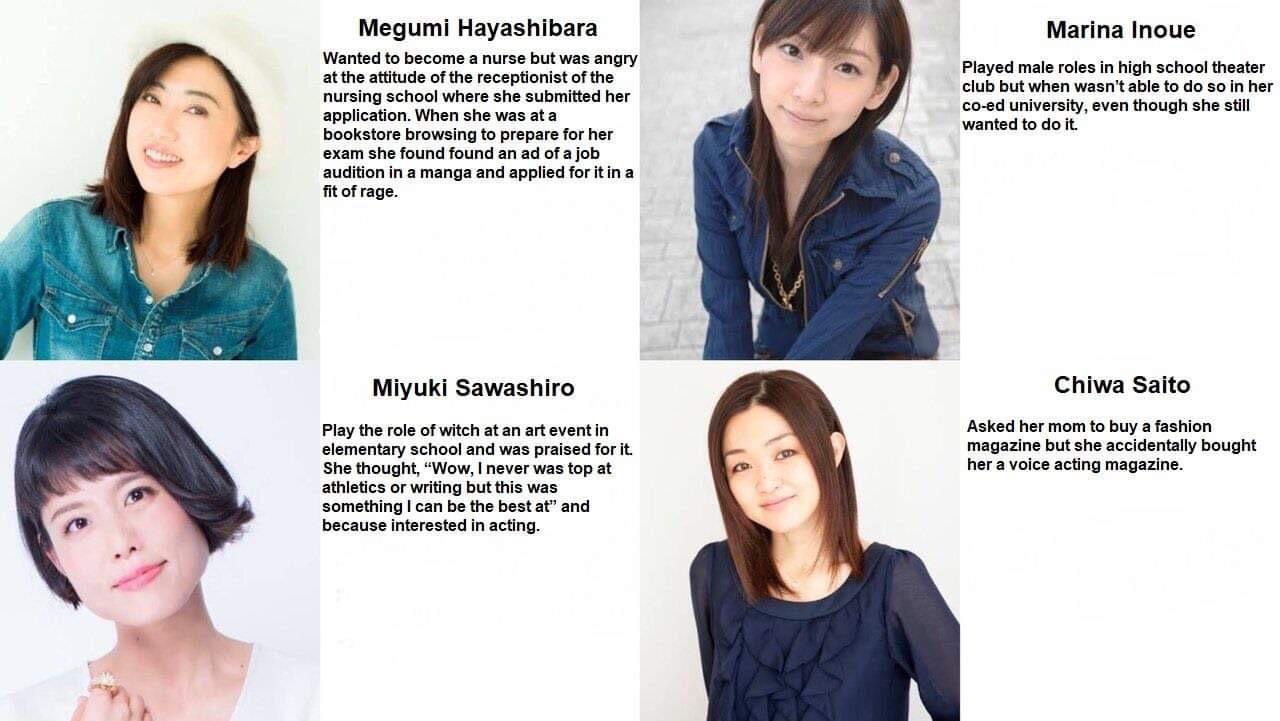 "Why I became a voice actor" - Megumi Hayashibara, Marina Inoue, Miyuki Sawashiro, and Chiwa ...