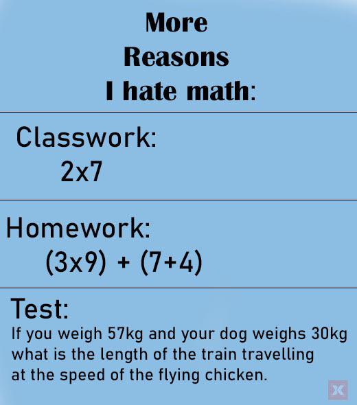 Why I hate math | Scrolller