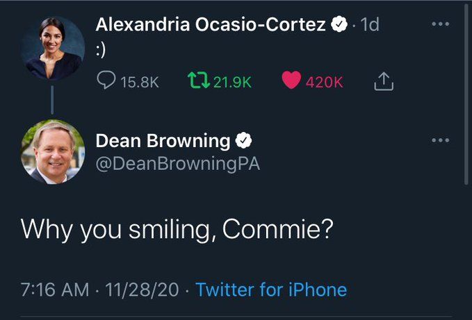 Why you smiling, commie? | Scrolller