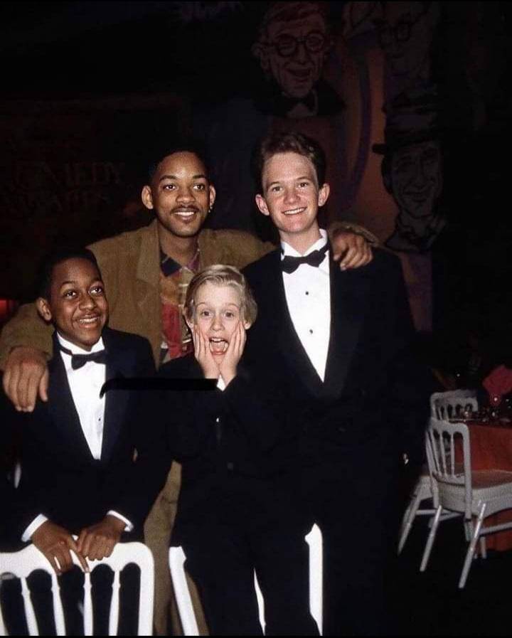 Will Smith, Parrick Harris, Macaulay Culkin, Jaleel White in one photo.Brings back so many ...