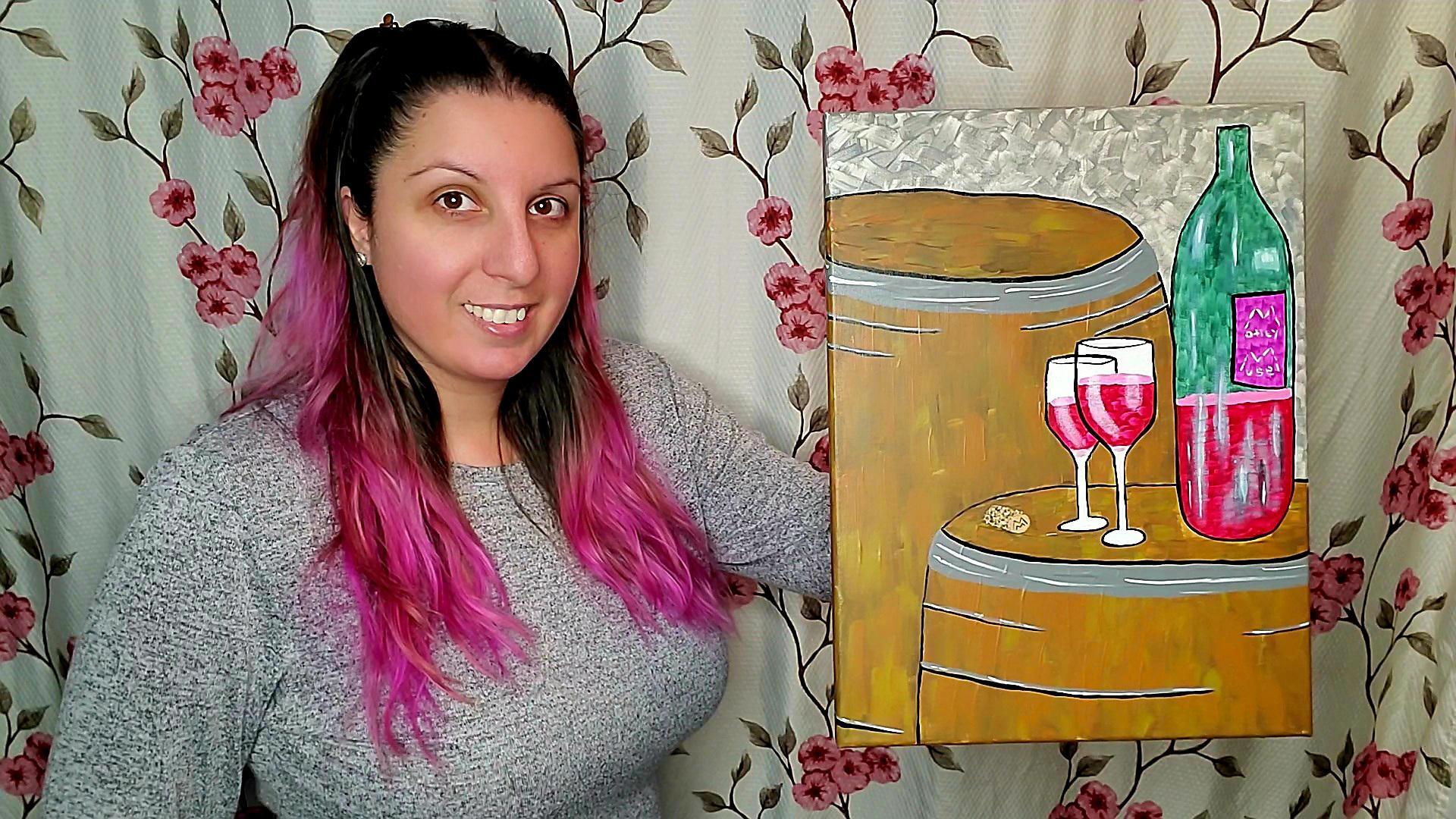 Wine Barrels, Me, Acrylic on Canvas, 2021 | Scrolller