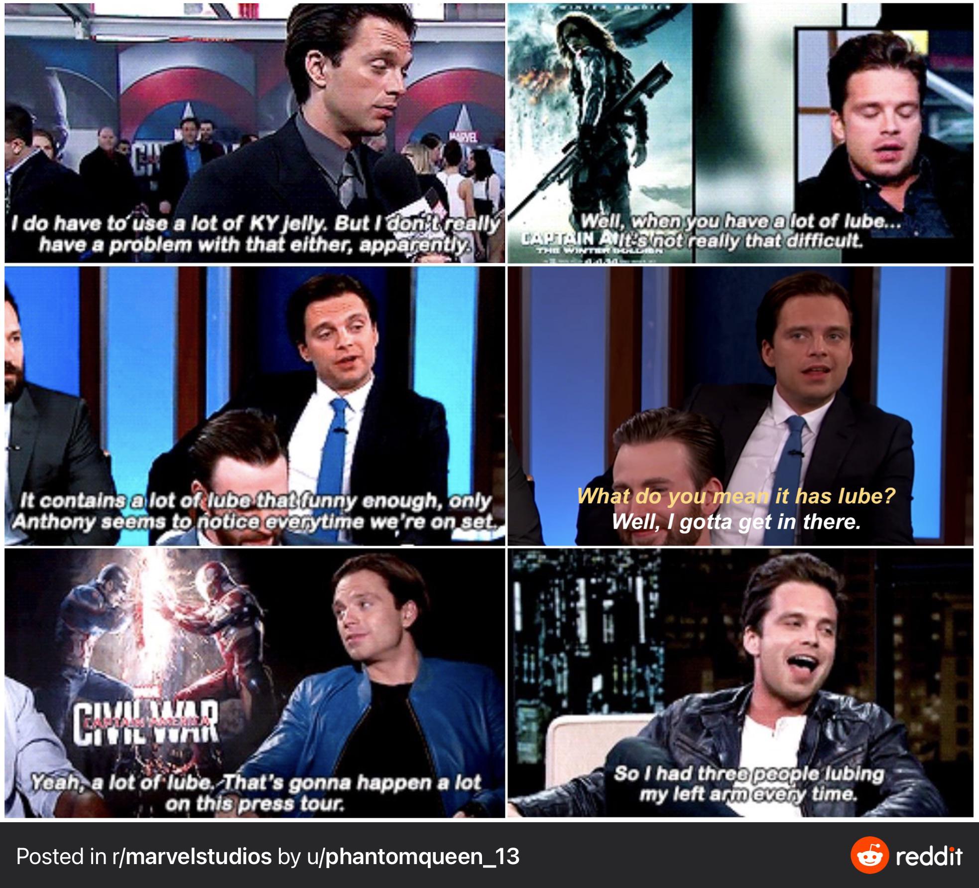 Winter Soldier goes thru lots if lube. Who knew? | Scrolller