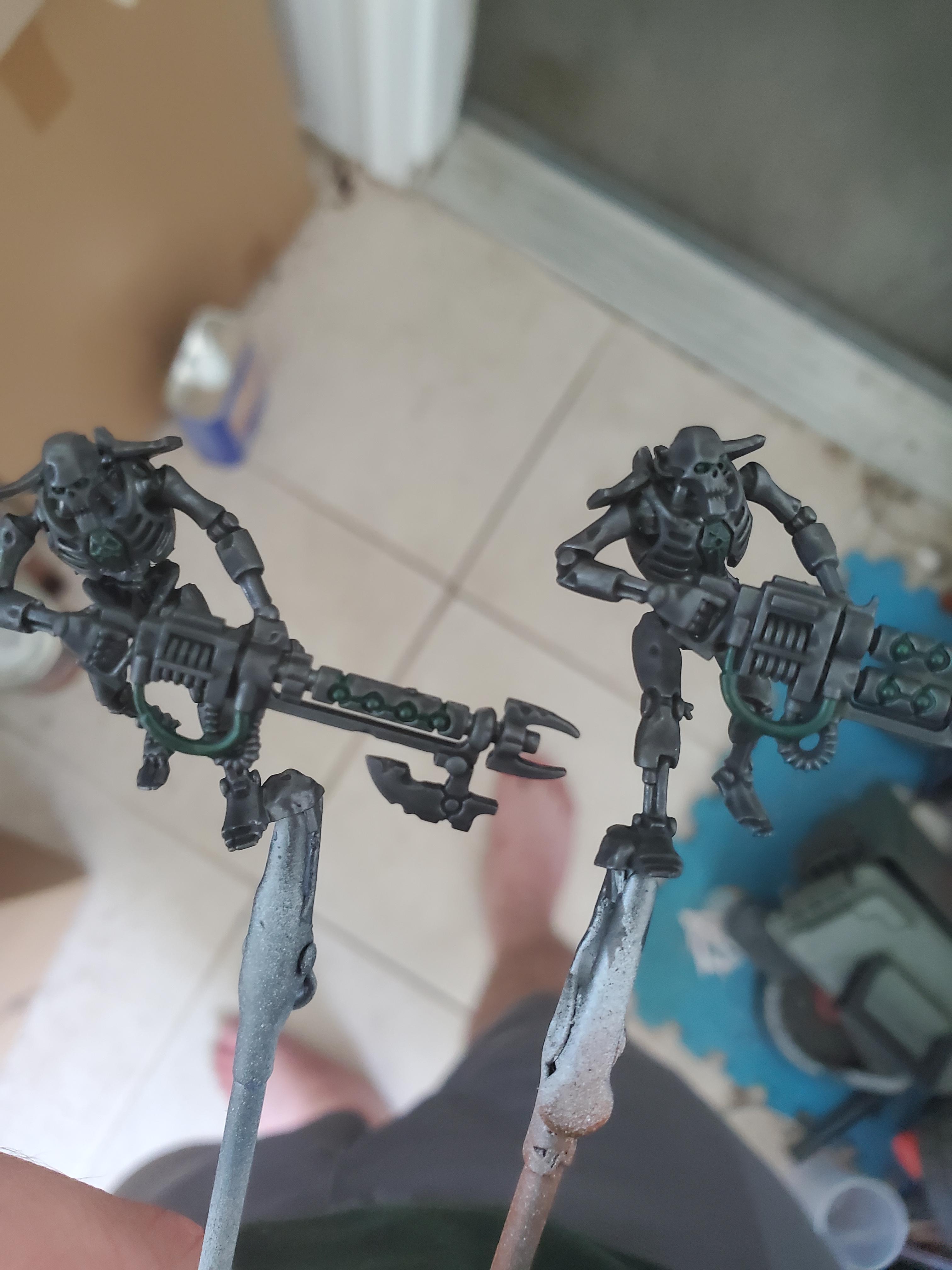 WIP first minis I've done in 14 years. Necrons! | Scrolller