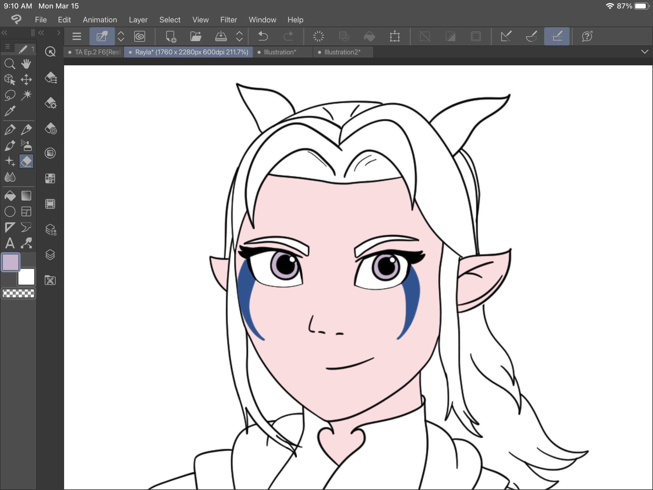 Wip Of Some Rayla Fanart Scrolller