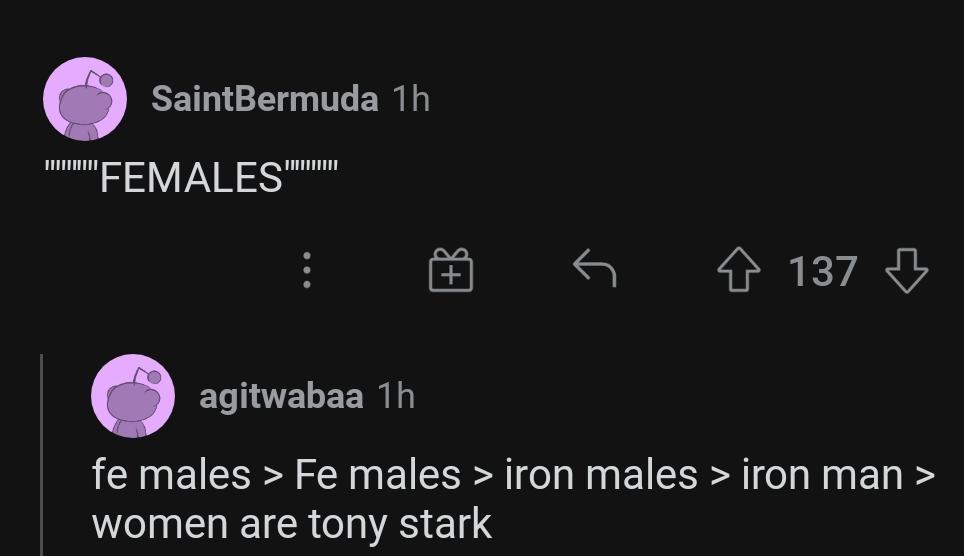 Women are tony stark | Scrolller