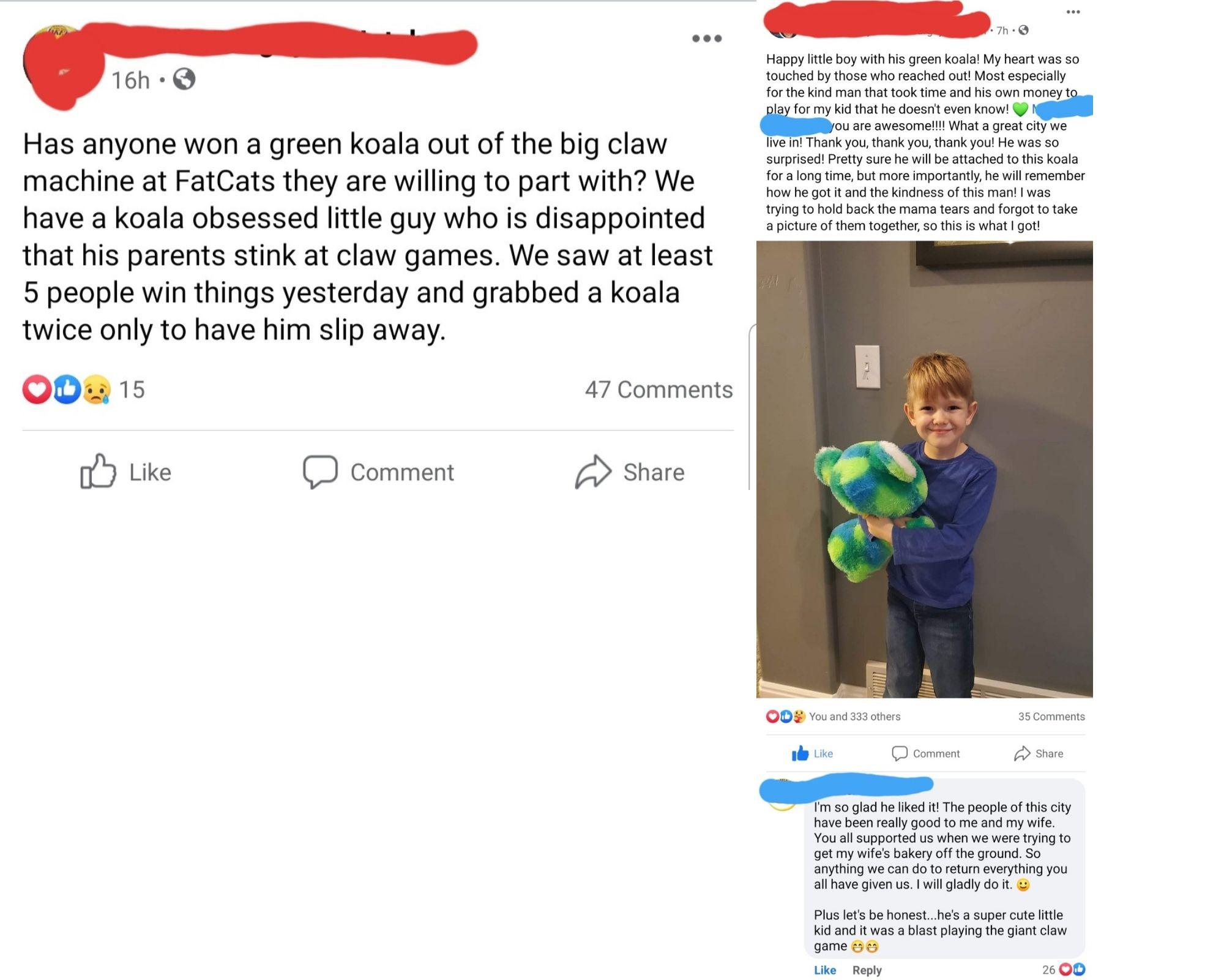 Wonderful story of reaching out to the community and paying it forward ...