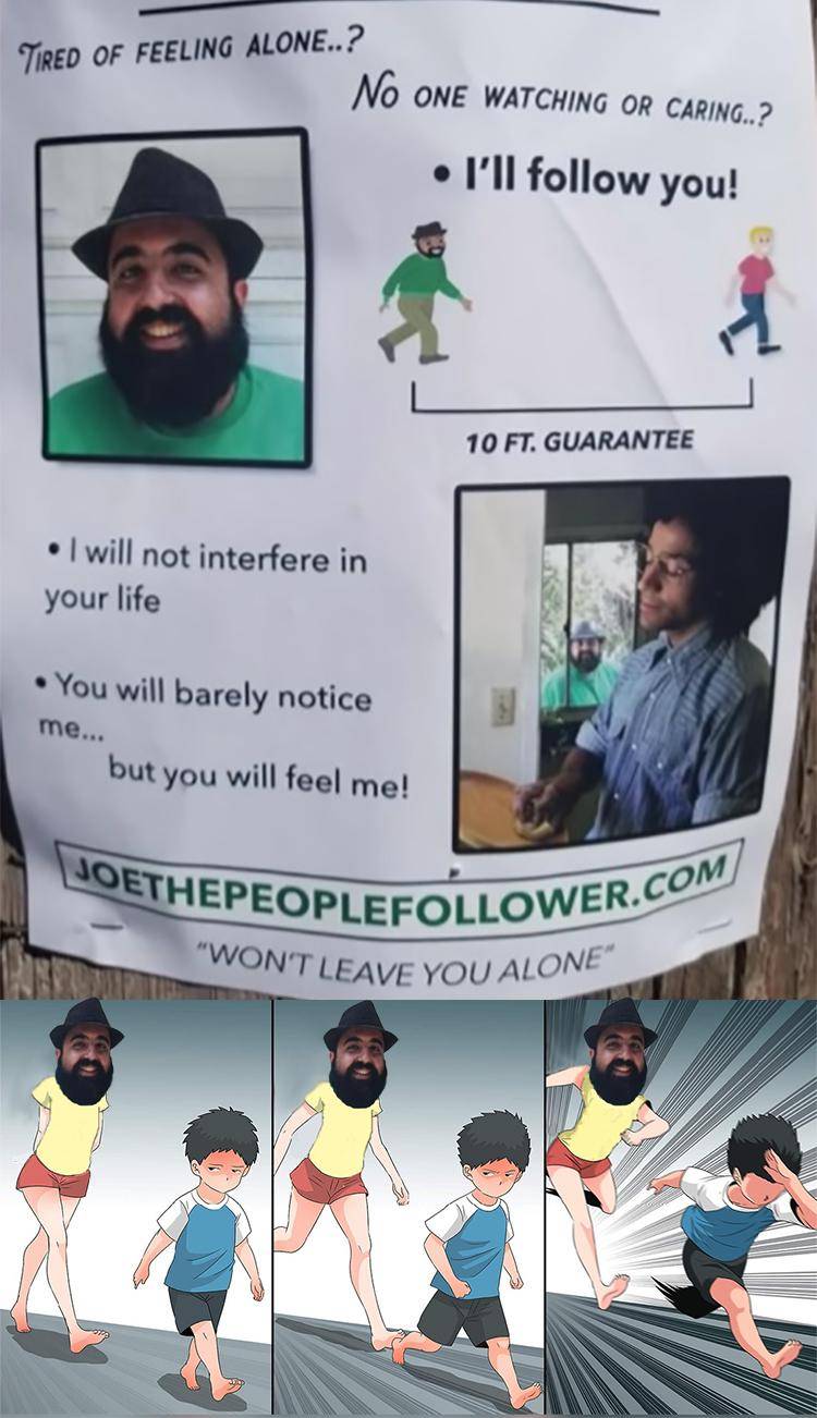 "Won't leave you alone." | Scrolller