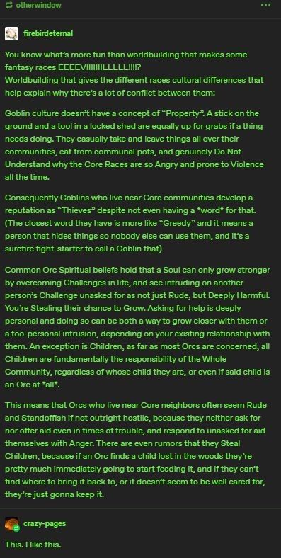 Worldbuilding Shenanigans 3: "Evil" Races [X] | Scrolller