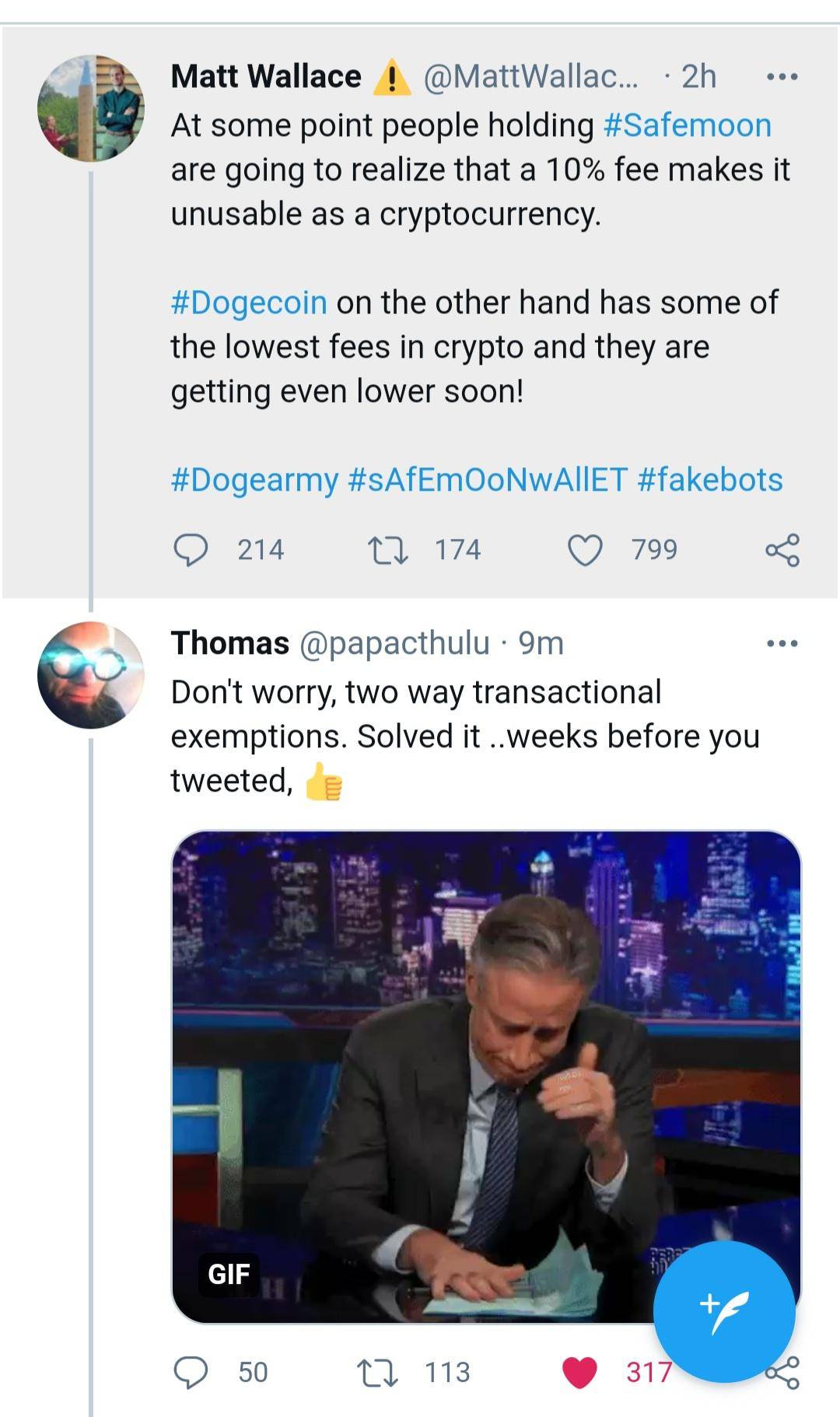 Wow !! Papa Thomas with the takedown of Matt Wallace from Dogecoin!!!! | Scrolller