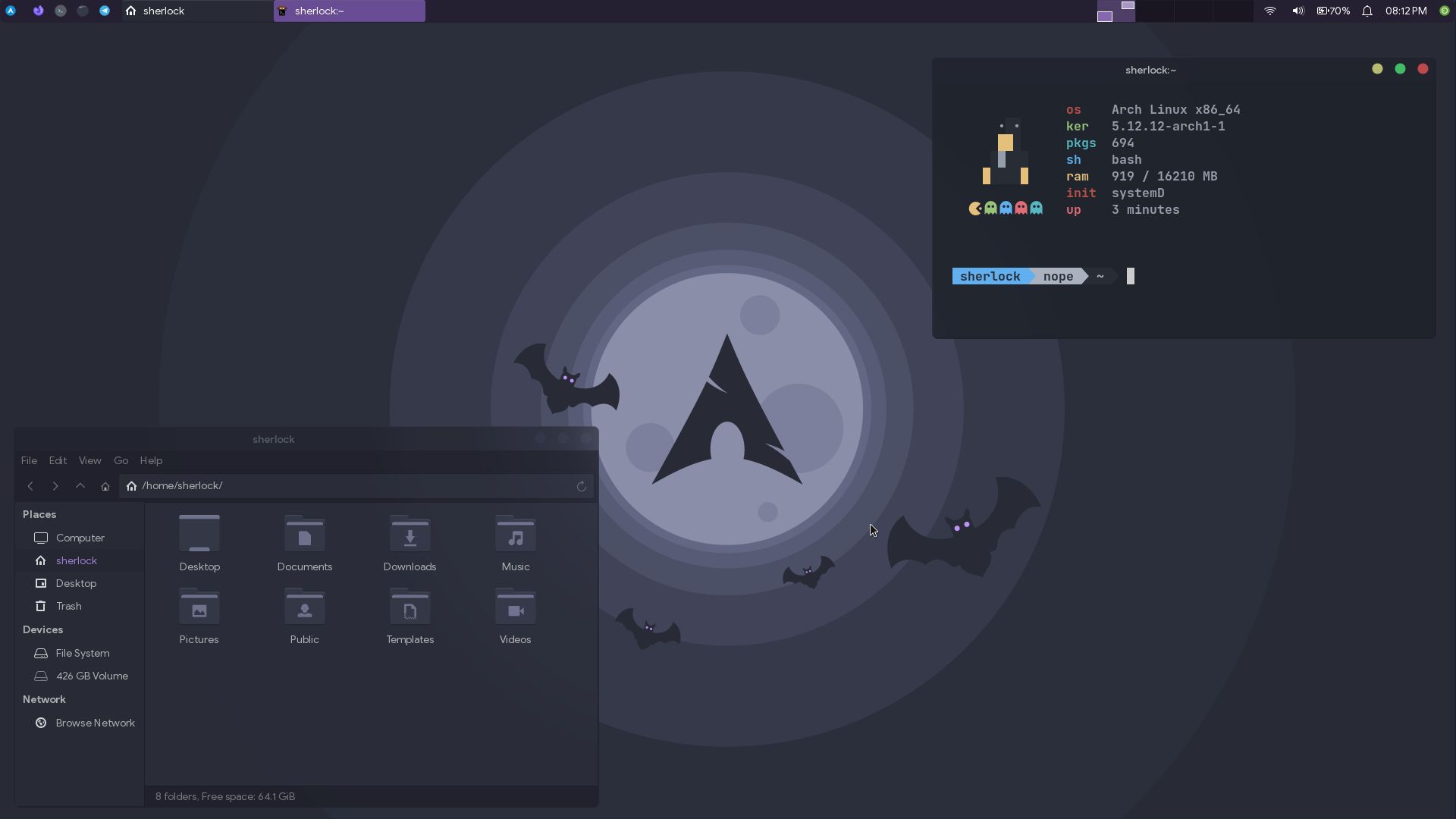 [xfce] Dracula | Scrolller