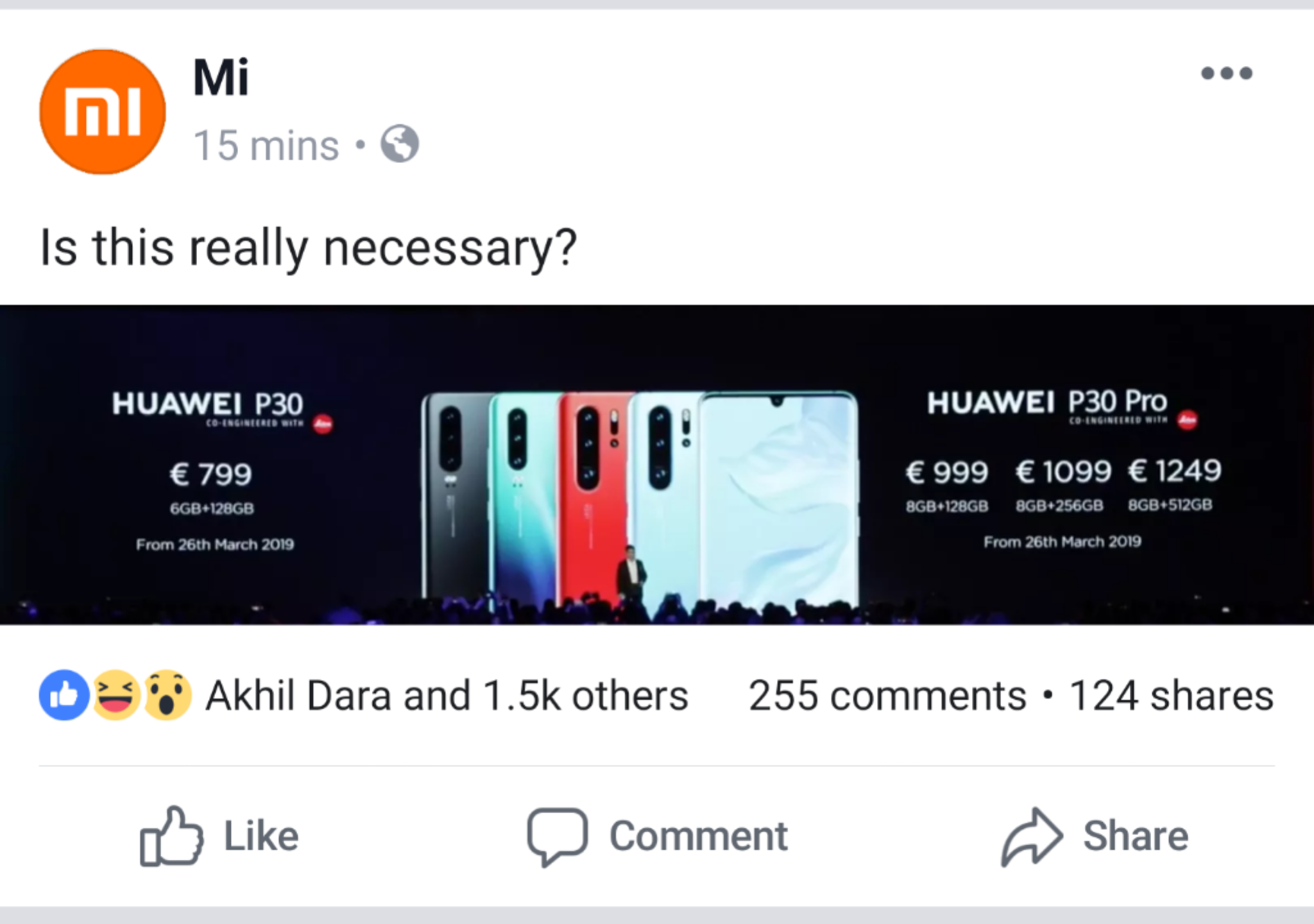 Xiaomi posted this to their official FB page today. | Scrolller