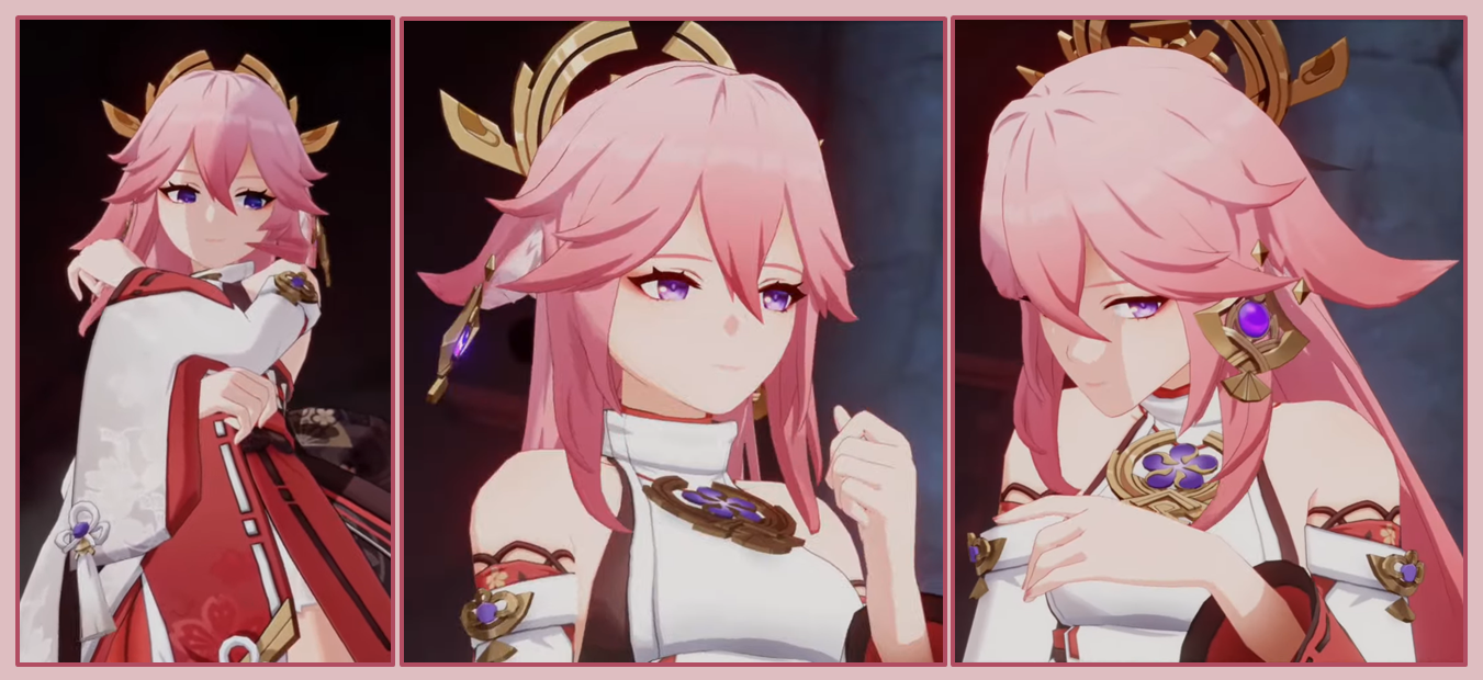 Yae from the reunion scene with Ei | Scrolller