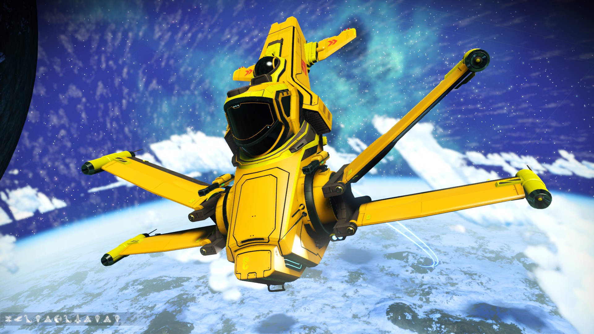 Yellow Explorer ship / x-wings. | Scrolller