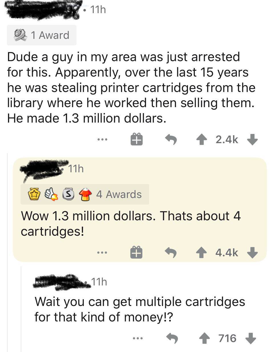 Yes ink is expensive | Scrolller