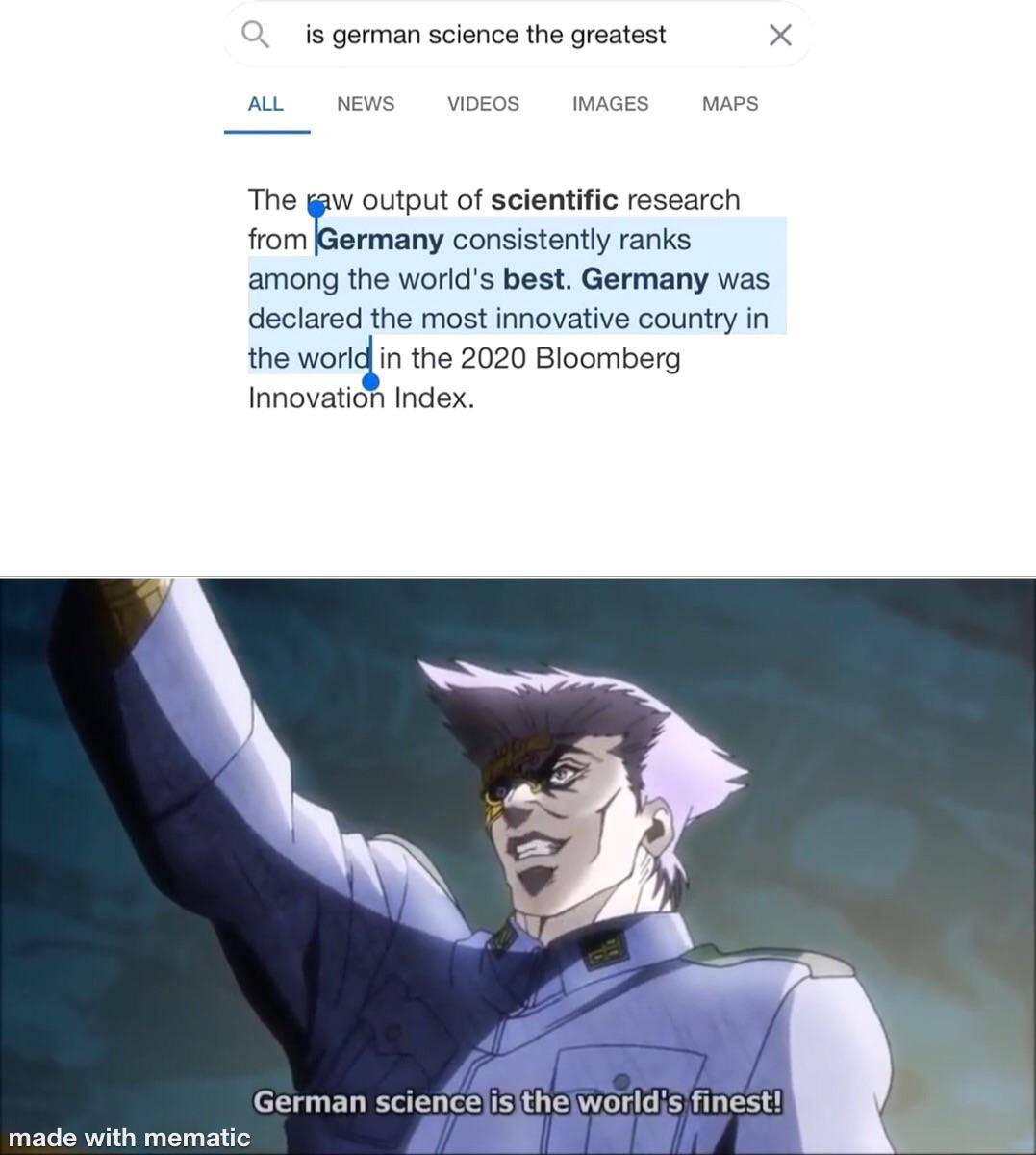 You utter fool! German science is the world finest | Scrolller