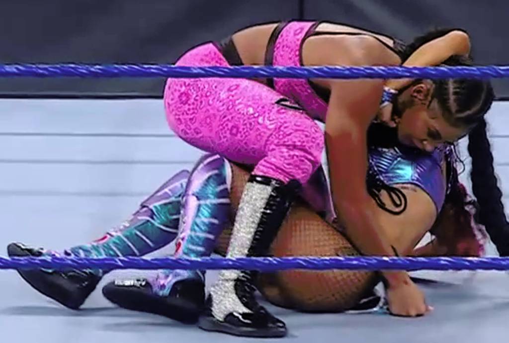 Zelina Vega wedgied + Bianca | Scrolller