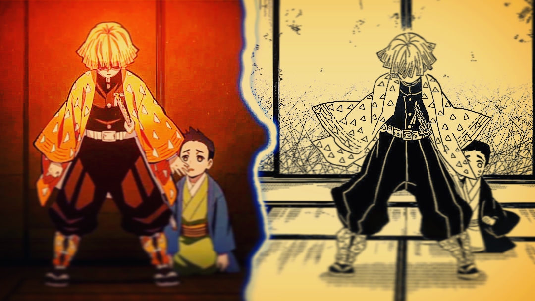 Zenitsu Comparison with manga | Scrolller
