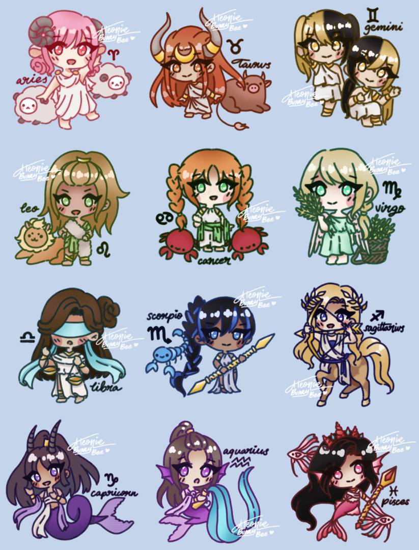 Zodiac sticker designs! | Scrolller