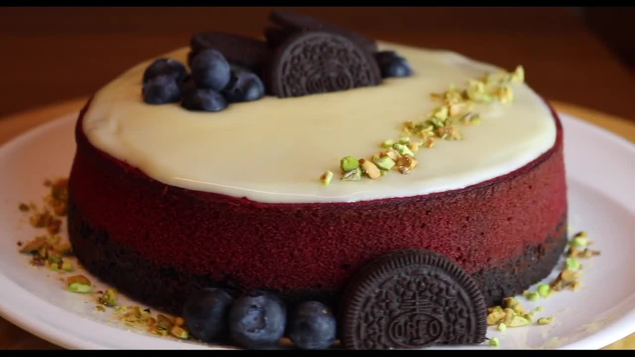 Red Velvet Oreo Cake I made for my channel - It tasted amazing! | Scrolller