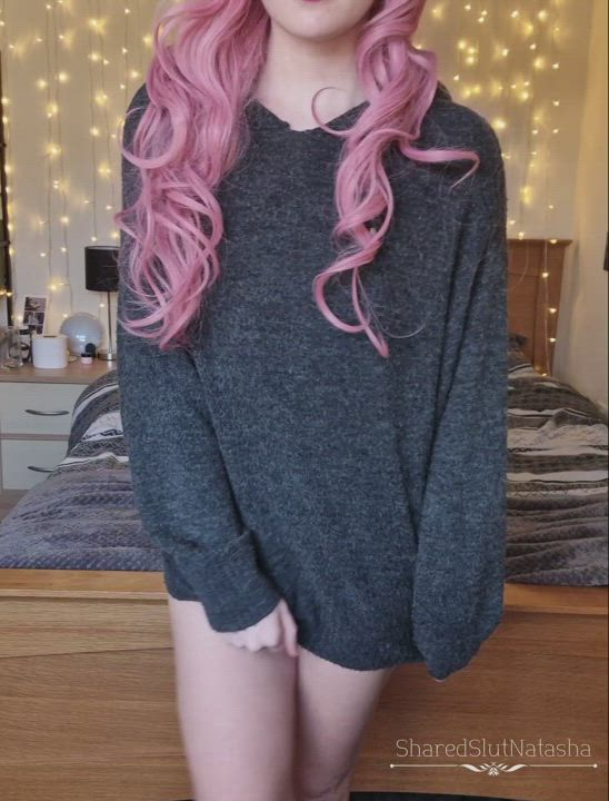 Can you guess what I'm wearing underneath my jumper? 😉 | Scrolller