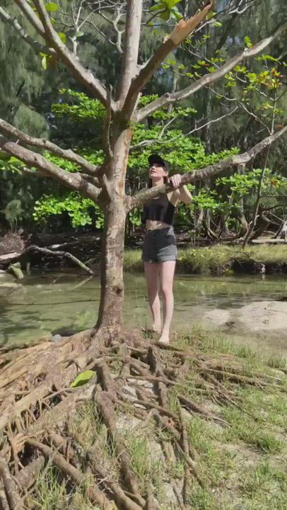 Natalie climbing a tree | Scrolller