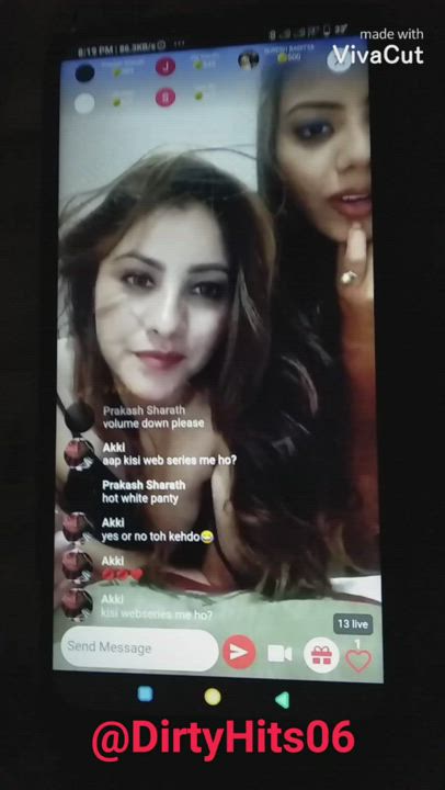 💜🌈 2 Famous Beauties Indian Girls On Her Paid Live App, This Time The Lesbo One! 10 Mins+ With ...