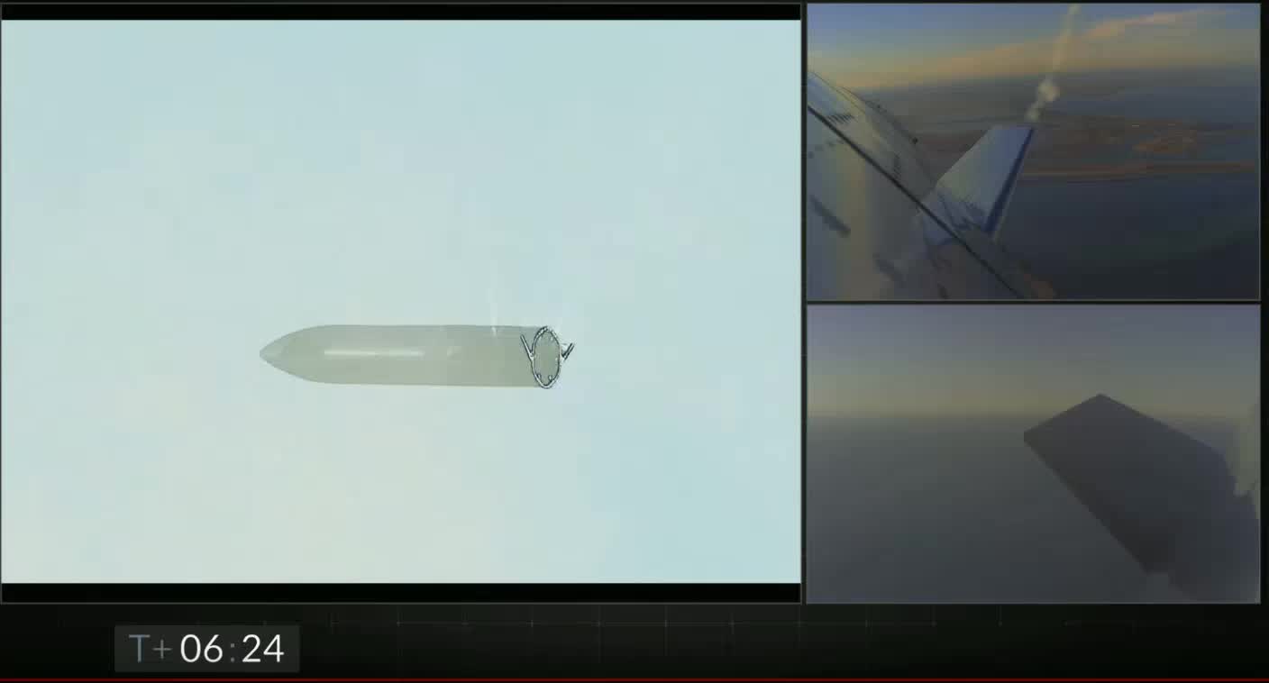 SpaceX Starship's first attempt at a "belly flop" landing | Scrolller