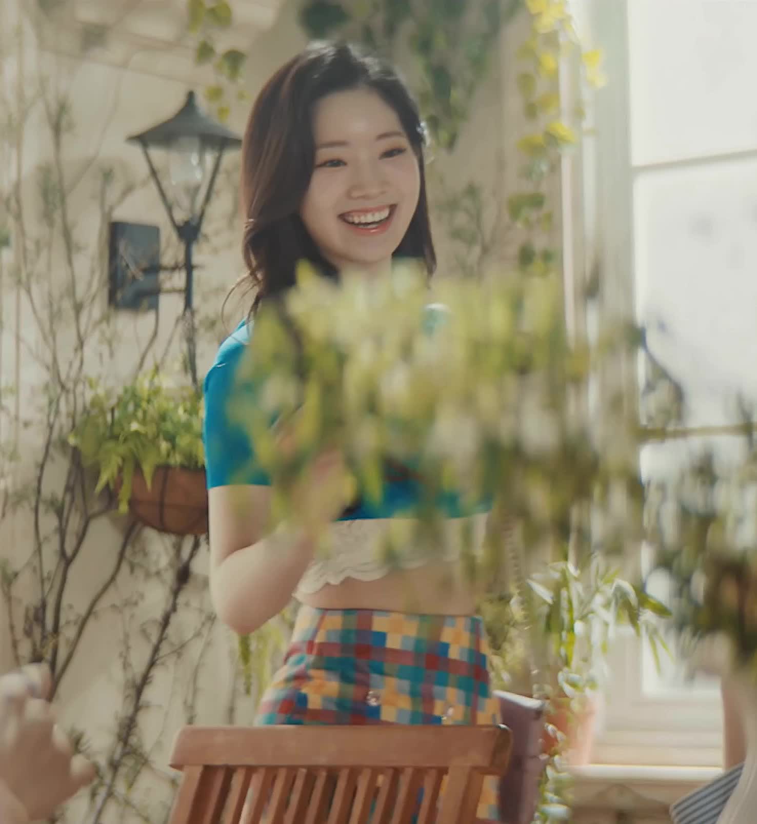 Dahyun - teal green top, skirt | Scrolller