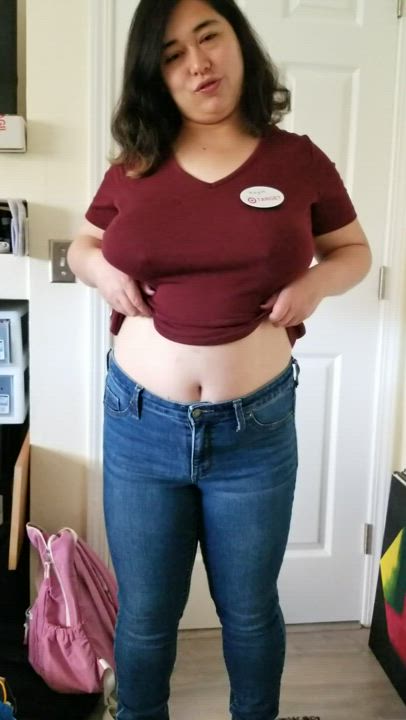 My titty reveal before work 😊 | Scrolller