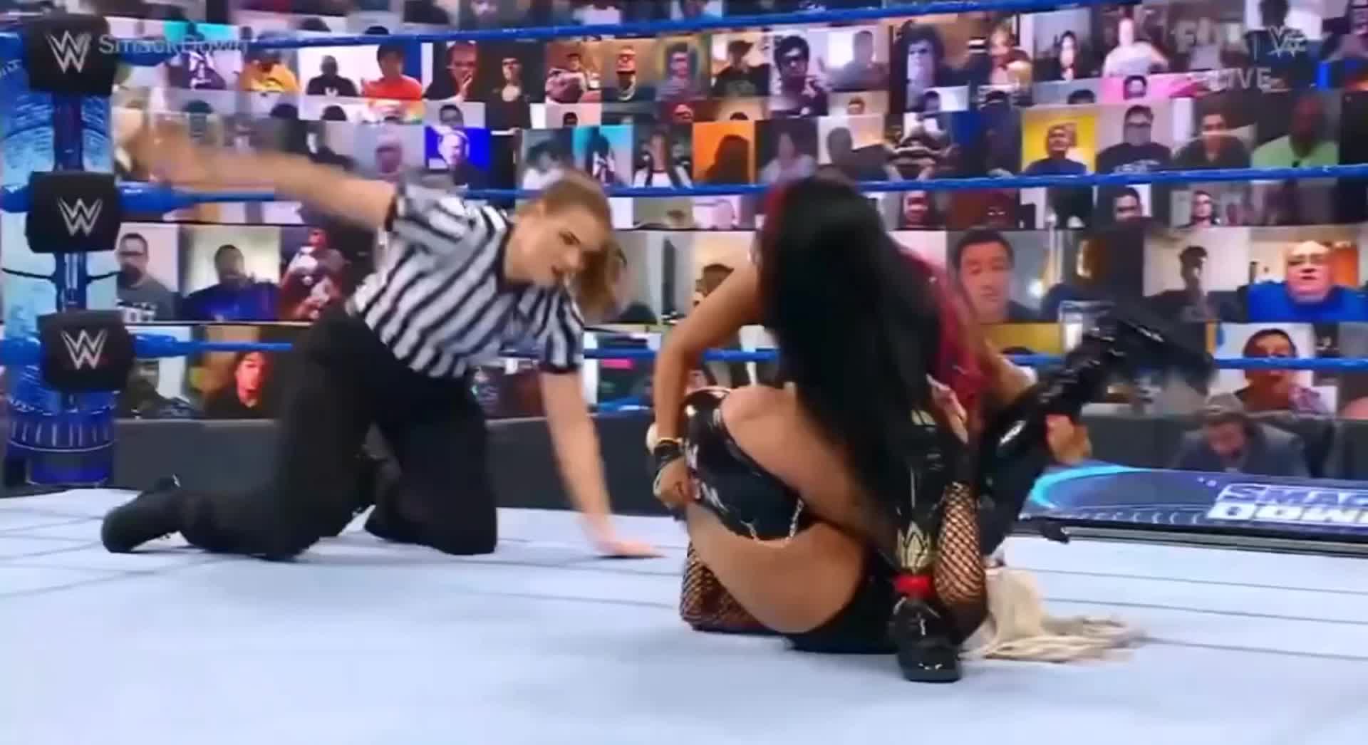 WWE Zelina Vega and Liv Morgan pull eachothers trunks | Scrolller