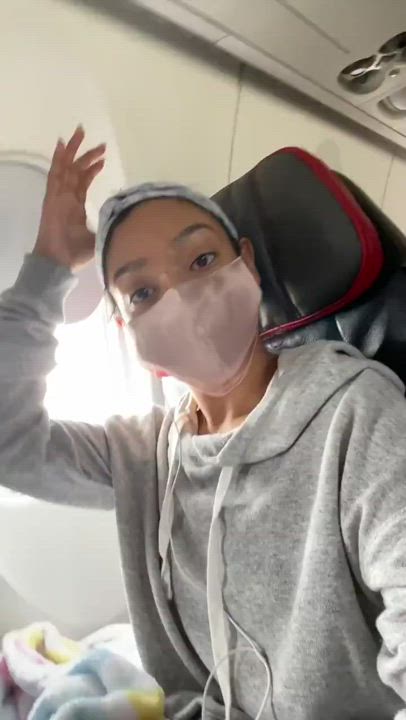 Pussy flashing in the plane ️ | Scrolller