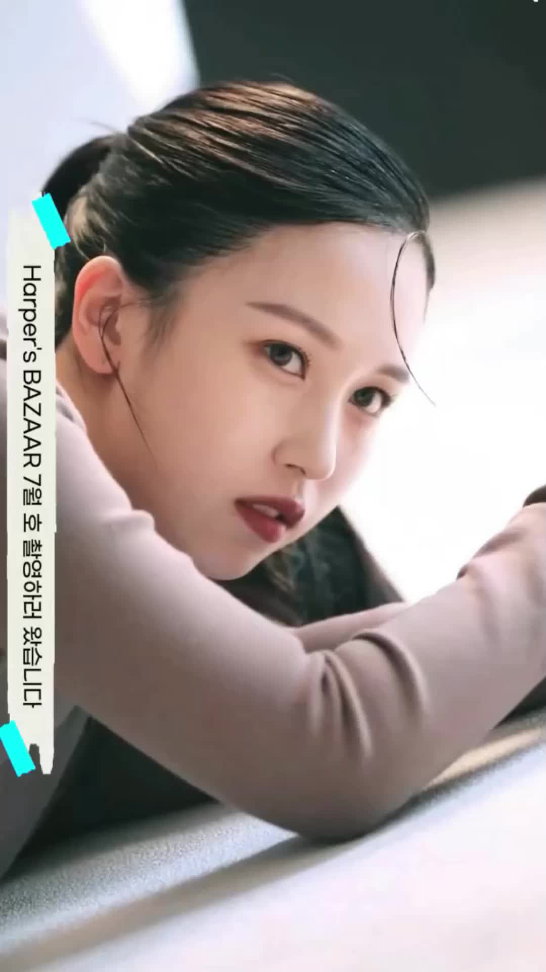 Mina - ponytail, close up, Harper's Bazaar photoshoot | Scrolller