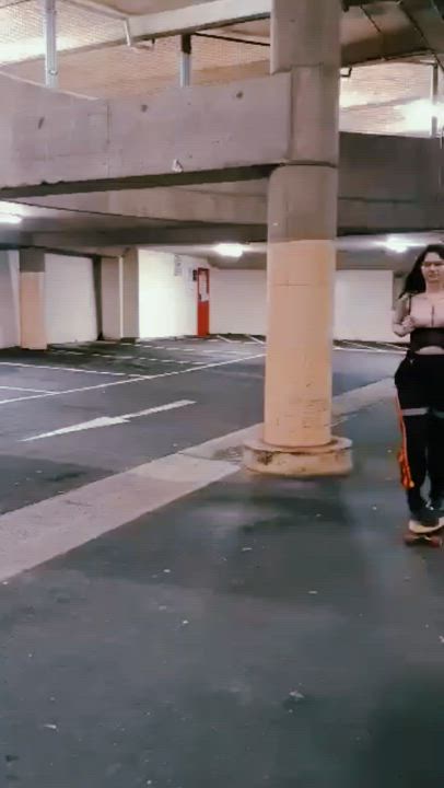 Skating with my titties out [f] | Scrolller