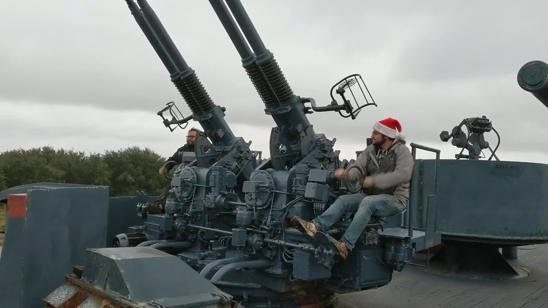 Our Fully Restored and Operational 40mm Quad Bofors on Battleship Texas. | Scrolller
