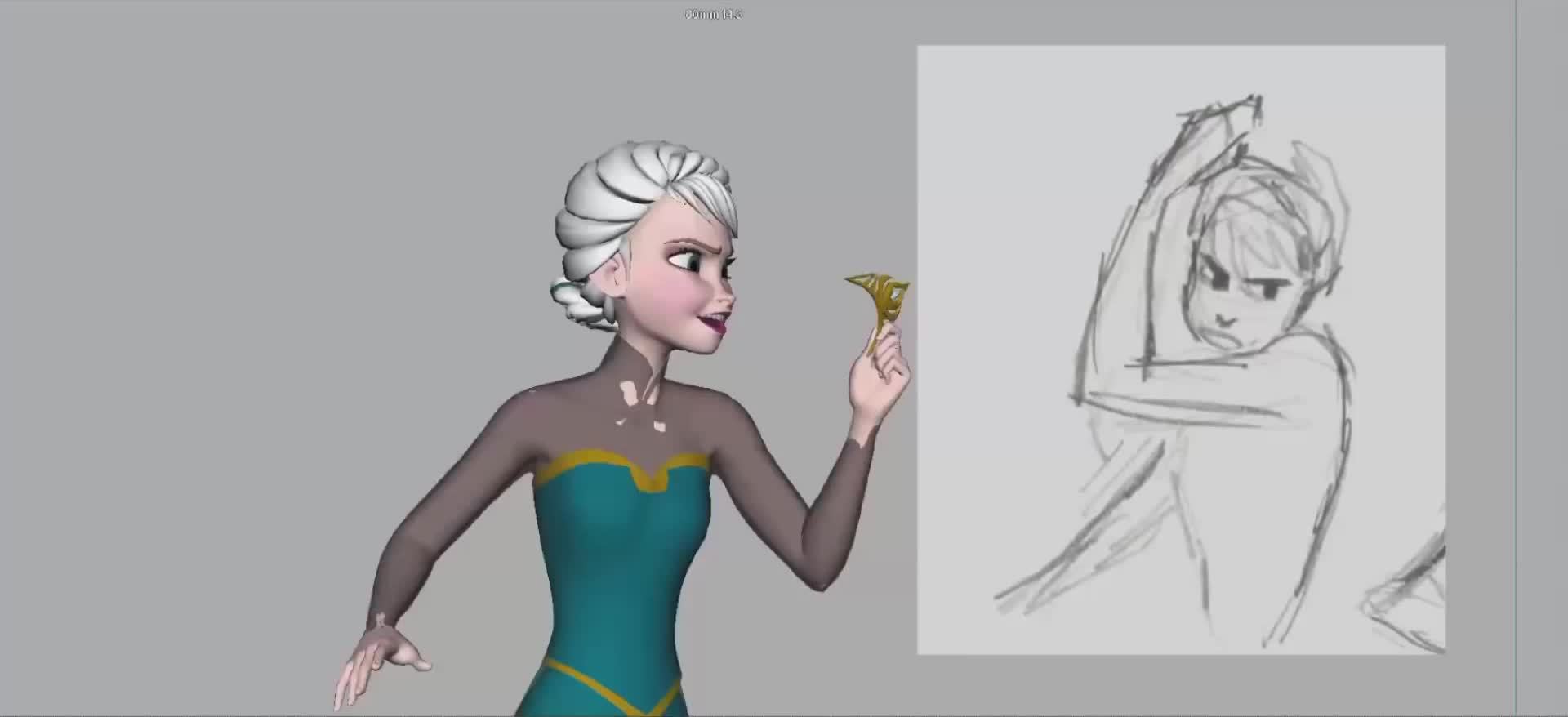 Elsa's Hair Flip from The Story of Frozen: Making a Disney Animated Classic | Scrolller