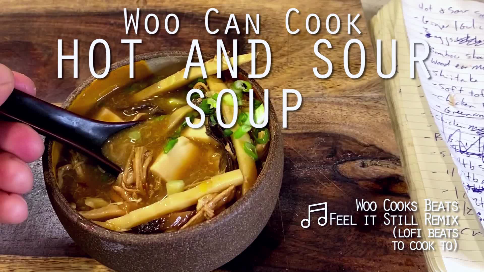 Woo Can Cook | Shredded Chicken Hot And Sour Soup | Scrolller