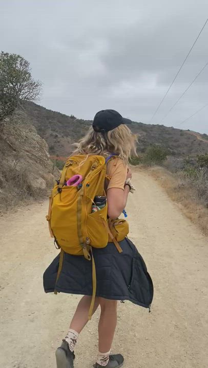 Playful nude hiking | Scrolller