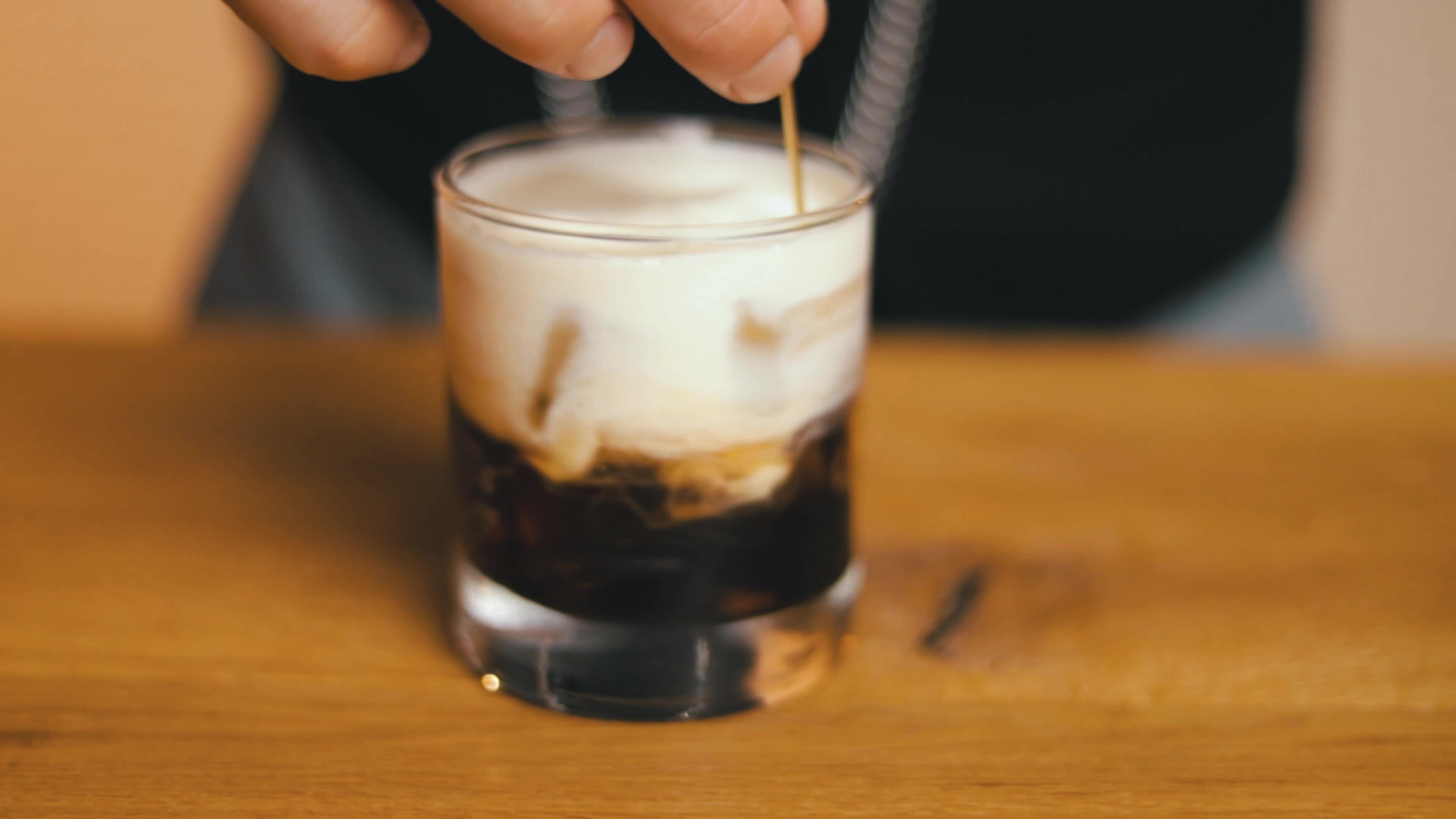 White Russian vs My Russian - an inverted, cream-washed cocktail with Kahlúa-coffee foam | Scrolller