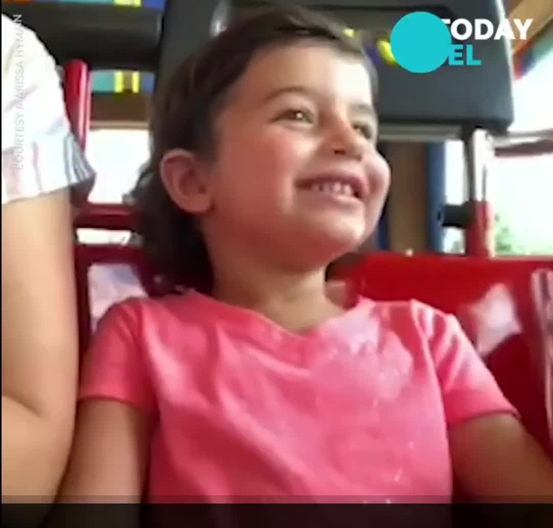 Little girl goes on roller coaster for the first time. | Scrolller