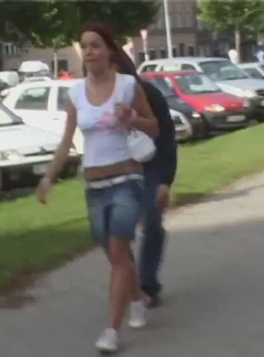 Skirting a friend, panties accidentally pulled down | Scrolller