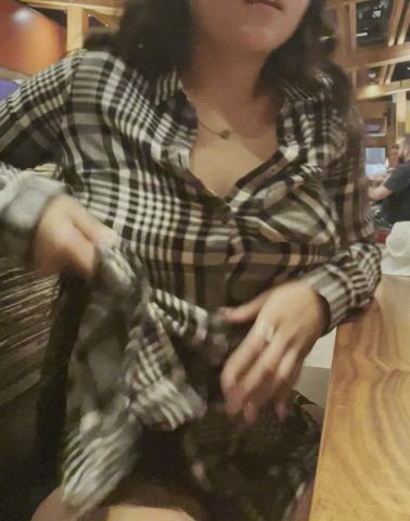 Flashing inside a restaurant with a family behind me! I was so nervous (OC) | Scrolller