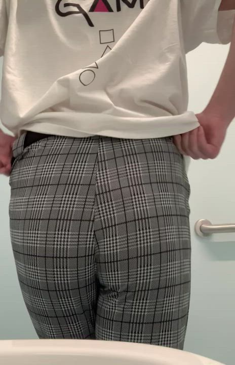 Pink thong under my boy clothes to school decide to take breather in the bathroom 😉 | Scrolller