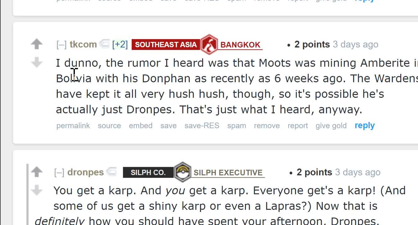 Behold! The Age of the Karp has begun on the Silph Road, travelers. See if you can spot a Shiny ...
